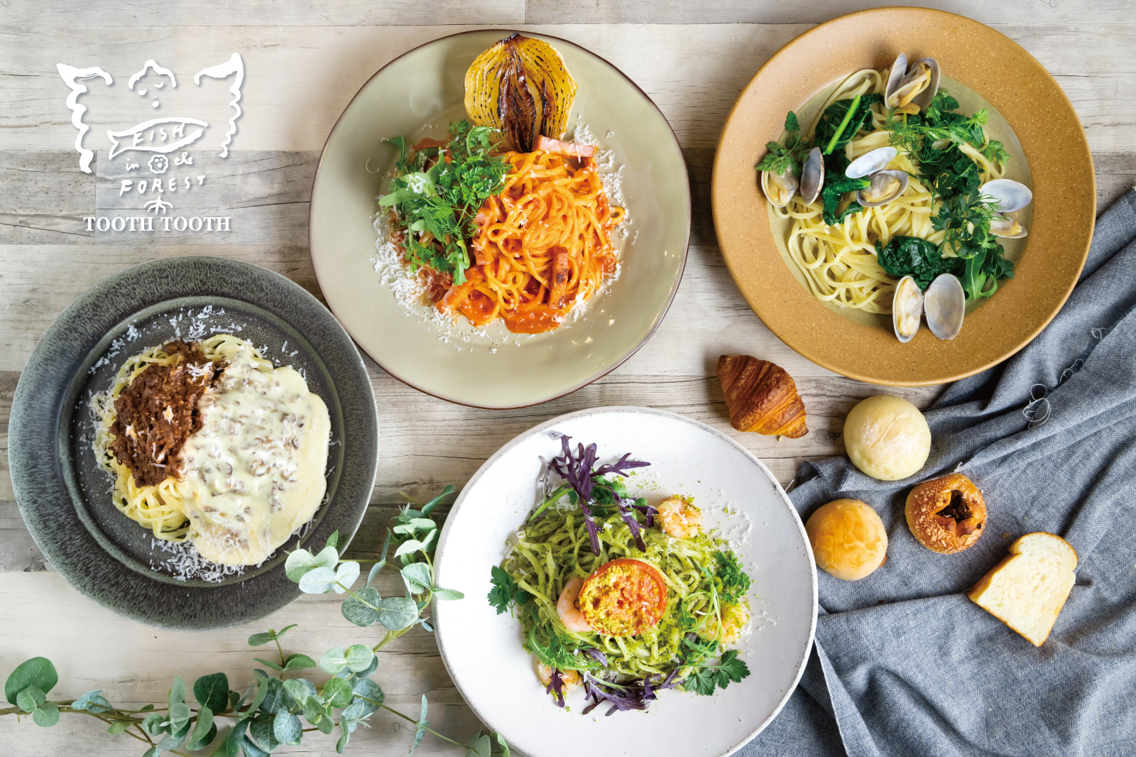 TOOTH TOOTH こだわりの生パスタと人気のパンビュッフェで愉しむ春のテーブル。/ TOOTH TOOTH FISH IN THE ...